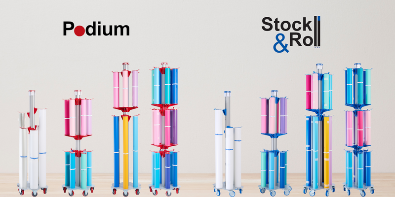 Large Format Roll & Media Storage Rack | Stock & Roll