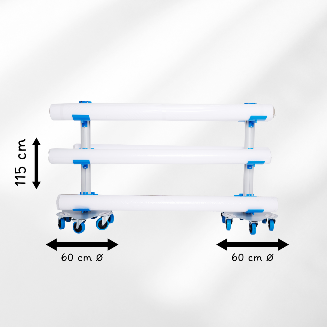 Buddy Roll - Transport rack for 1 to 6 large format rolls – Stock & Roll